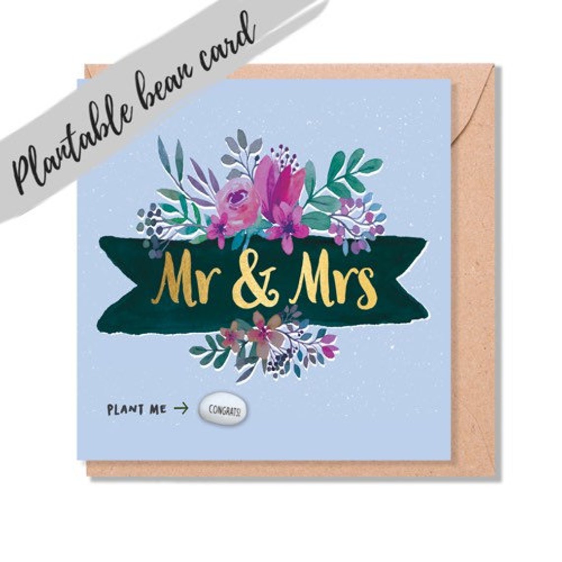 Wedding Card Congratulations on Your Wedding Mr and Mrs - Etsy UK