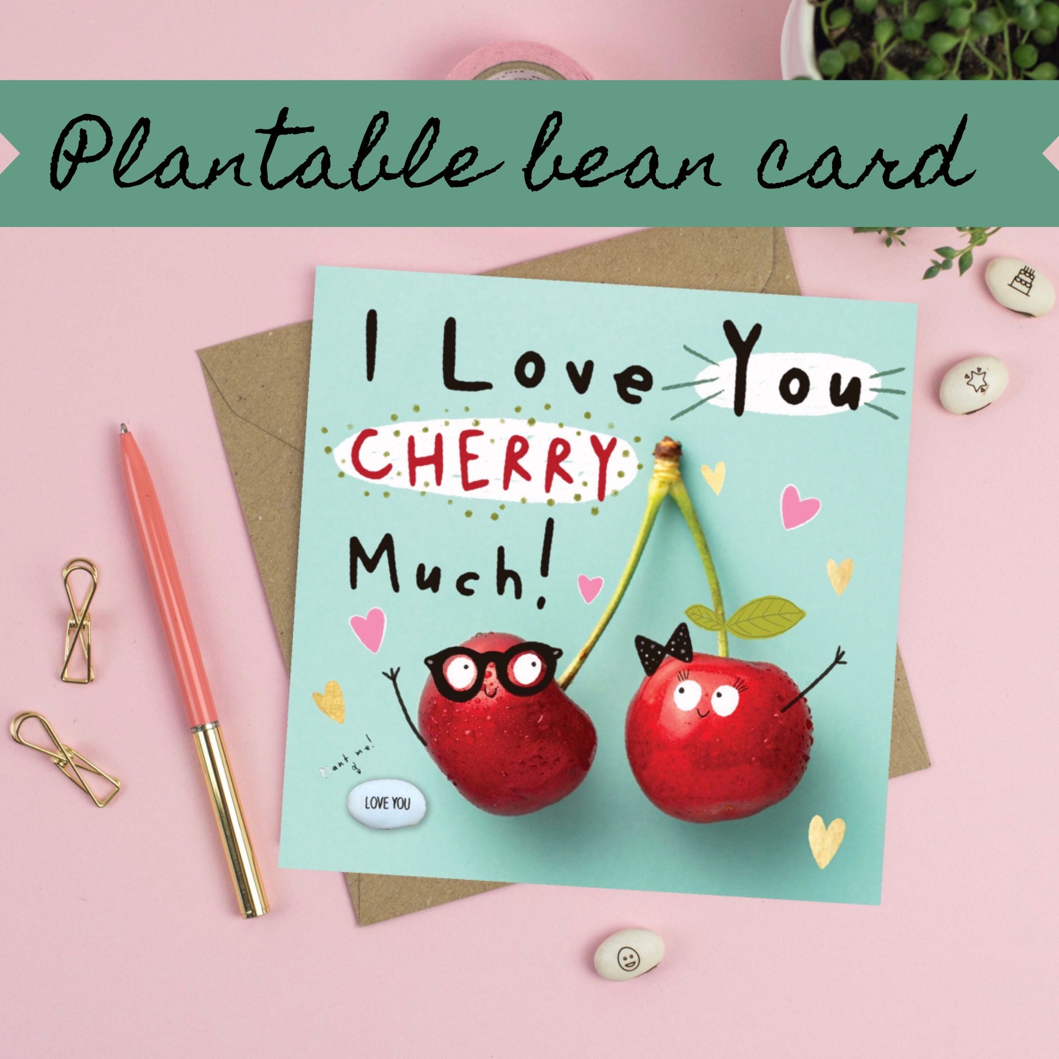 I love you Cherry much Anniversary card Valentines gift | Etsy