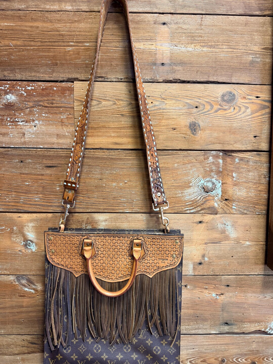 Vintage Leather Belt Cross Body Strap - Etsy