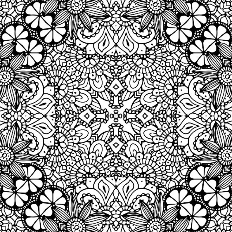 20 Printable Mandala Coloring Pages Adulting Coloring - Etsy