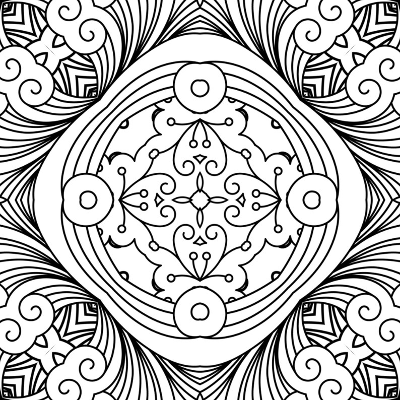 20 Printable Mandala Coloring Pages | Adulting Coloring, Coloring Cards ...