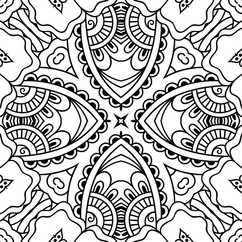20 Printable Mandala Coloring Pages Adulting Coloring - Etsy