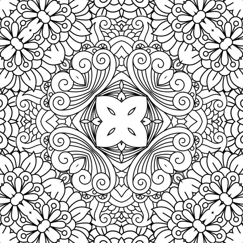 20 Printable Mandala Coloring Pages Adulting Coloring, Coloring Cards ...