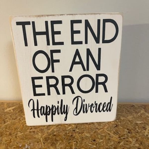 Wood Divorced Sign - Etsy