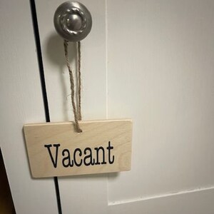 Occupied Vacant Sign for Bathroom or Office Two Sided Sign - Etsy