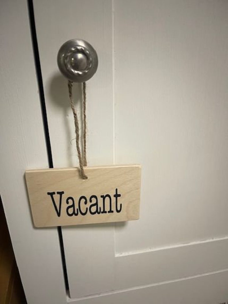 Occupied Vacant Sign for Bathroom or Office Two Sided Sign - Etsy