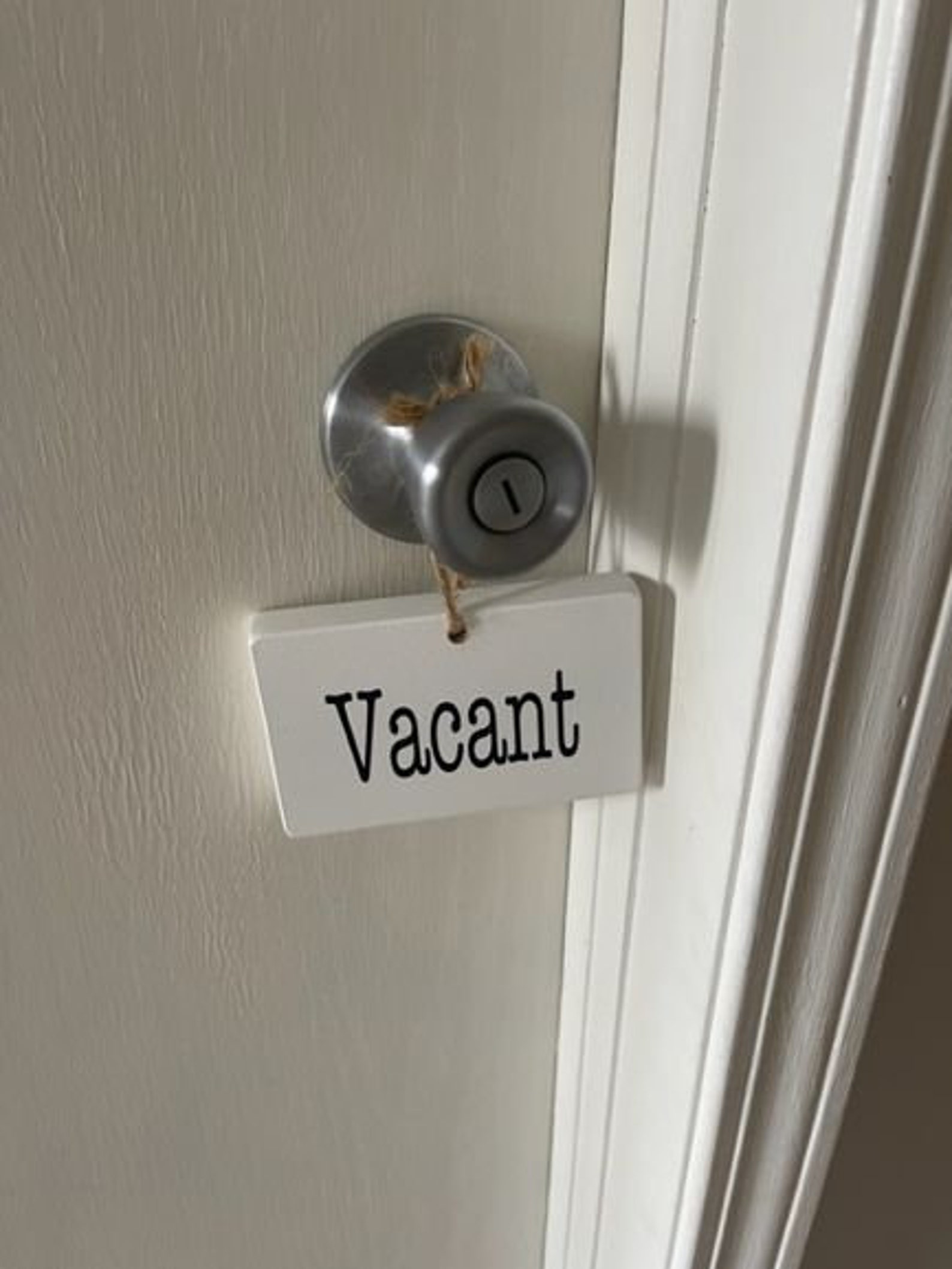 Bathroom Sign, 2 Sided Reversible Hanging Wood Sign for Bathroom Door ...