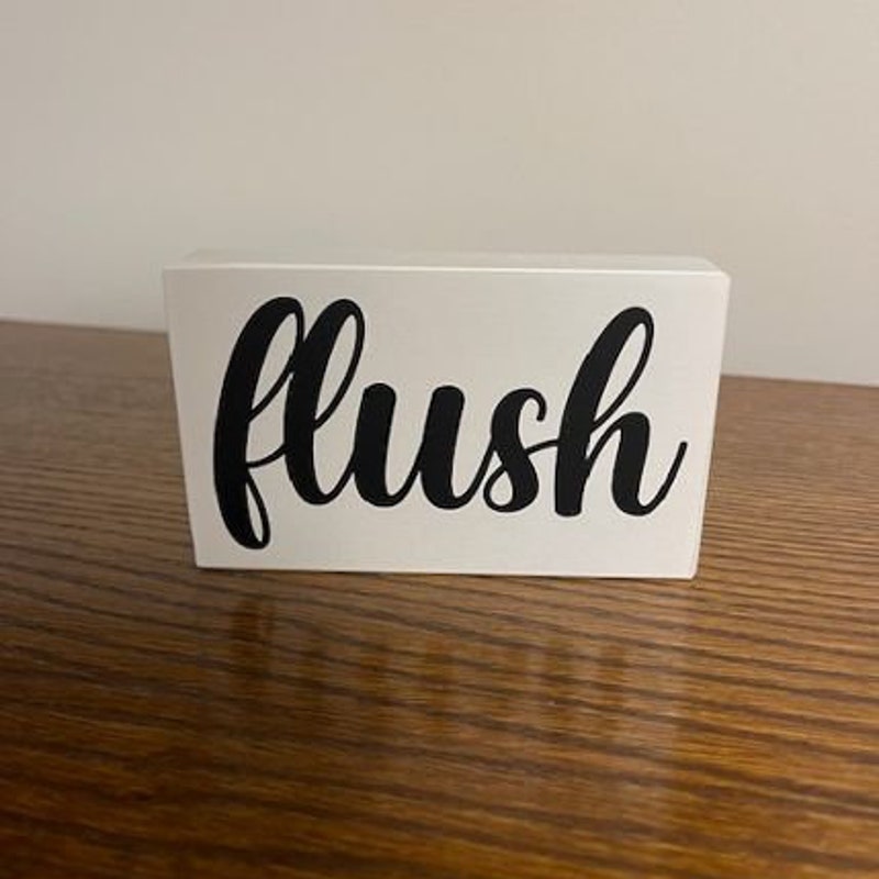 Flush Sign - Etsy