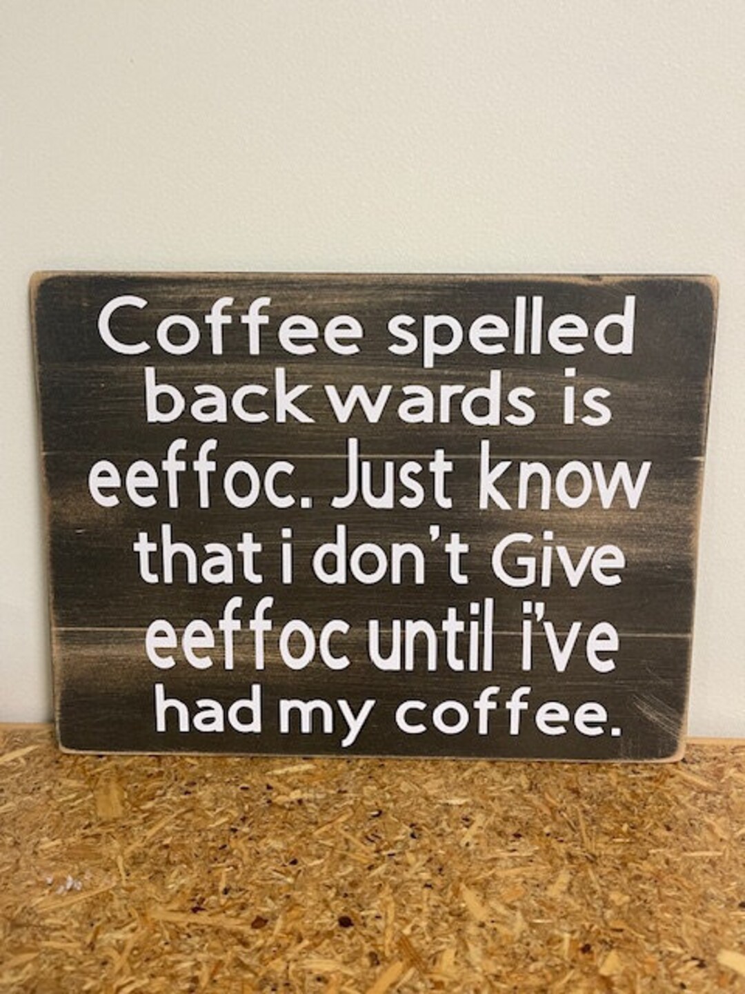 Coffee Spelled Backwards is Eeffoc, Coffee Bar Sign, Funny Coffee Signs ...