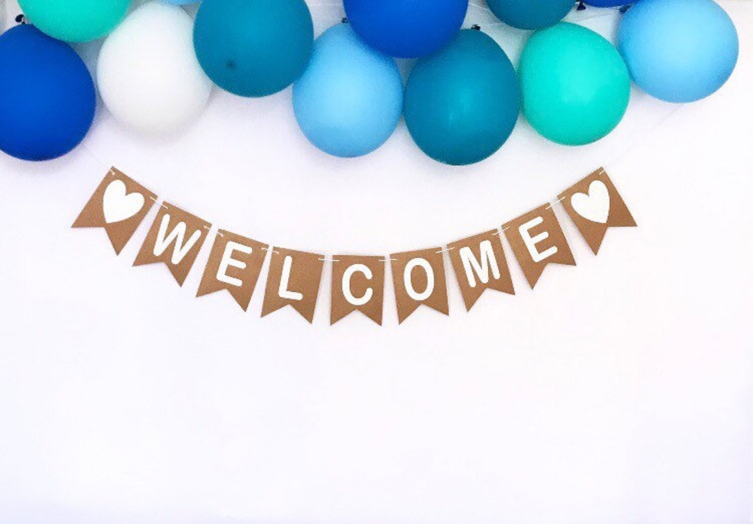 Welcome Bunting Banner Welcome Home Banner Welcome Home Baby Welcome ...