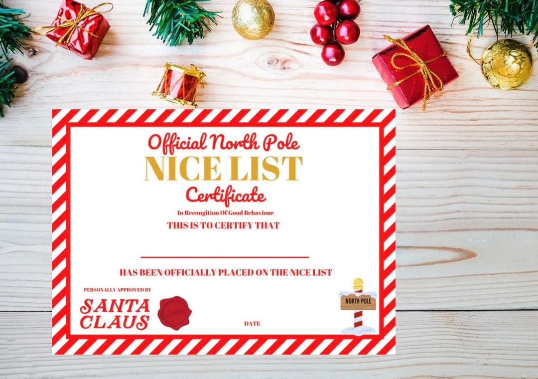 Writing Stickers Santa Claus Letter Editable Santa Claus Official Nice ...