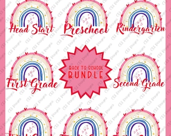 Kindergarten Rainbow PNG princess Kindergarten Back to - Etsy