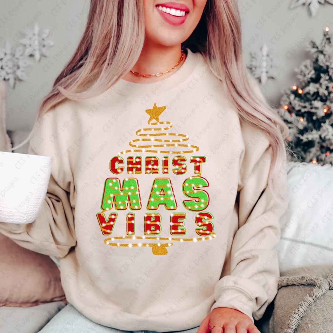 Christmas Vibes Tree PNG Christmas Design Christmas PNG - Etsy