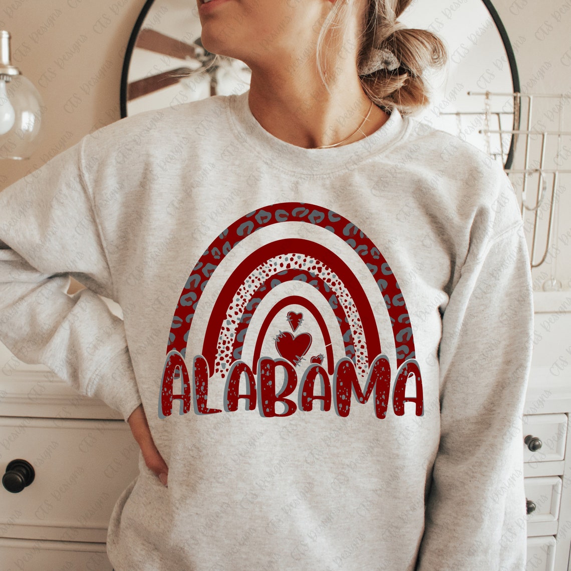 Alabama Rainbow PNG Handwritten PNG Alabama Decal Design - Etsy