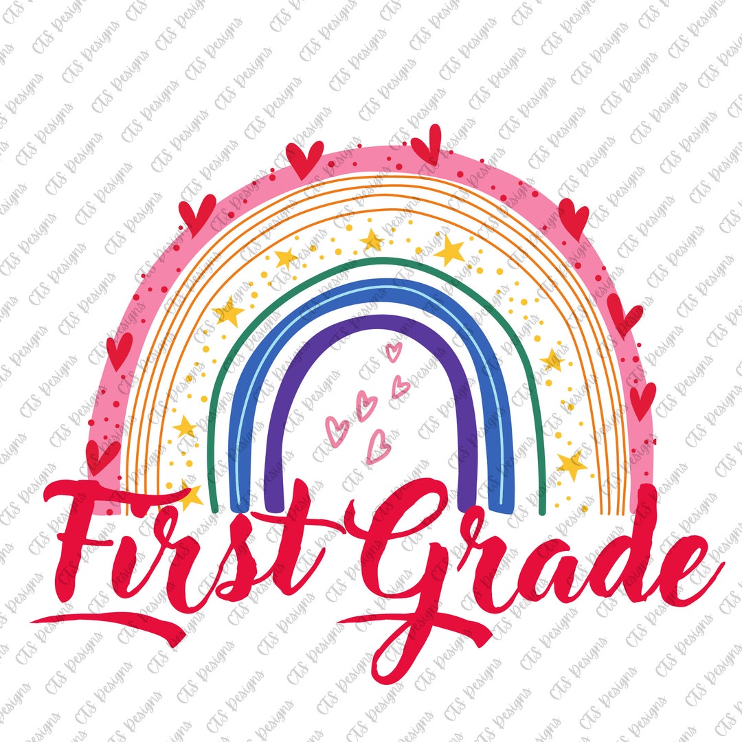 First Grade Rainbow PNG | First Grade Back to School | Back to School ...