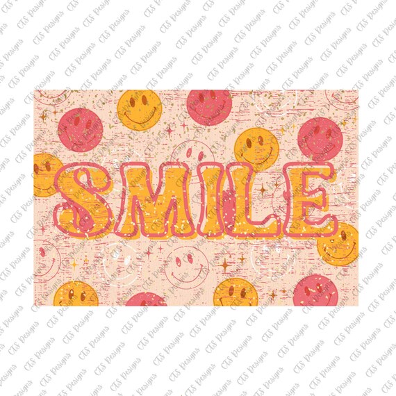Smile Retro PNG SMILE Retro Smile Png Smiley Face - Etsy