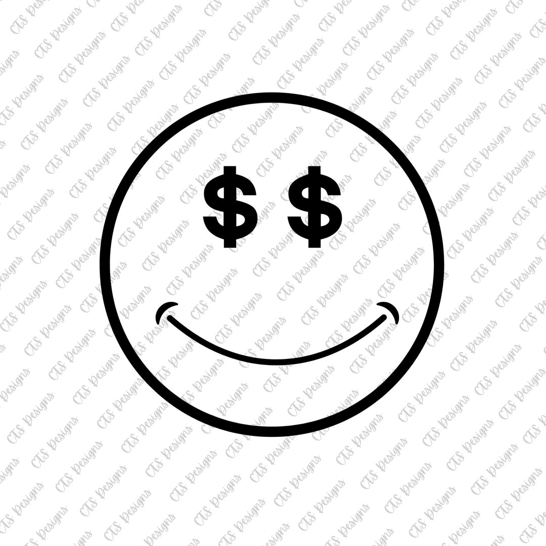 Money Smiley Face PNG SVG | Dollar Smiley Face | Smiley Face Svg ...