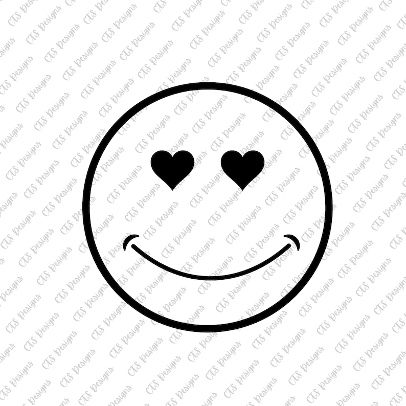 Heart Eye Smiley Gesicht PNG SVG Herzauge Emoji Smiley - Etsy Österreich