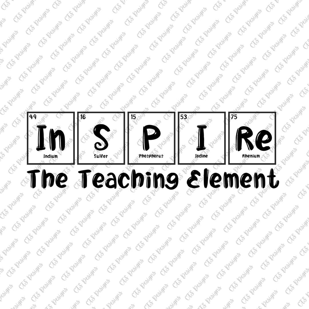 Inspire the Teaching Element PNG SVG | Inspire Teacher | Periodic Table ...