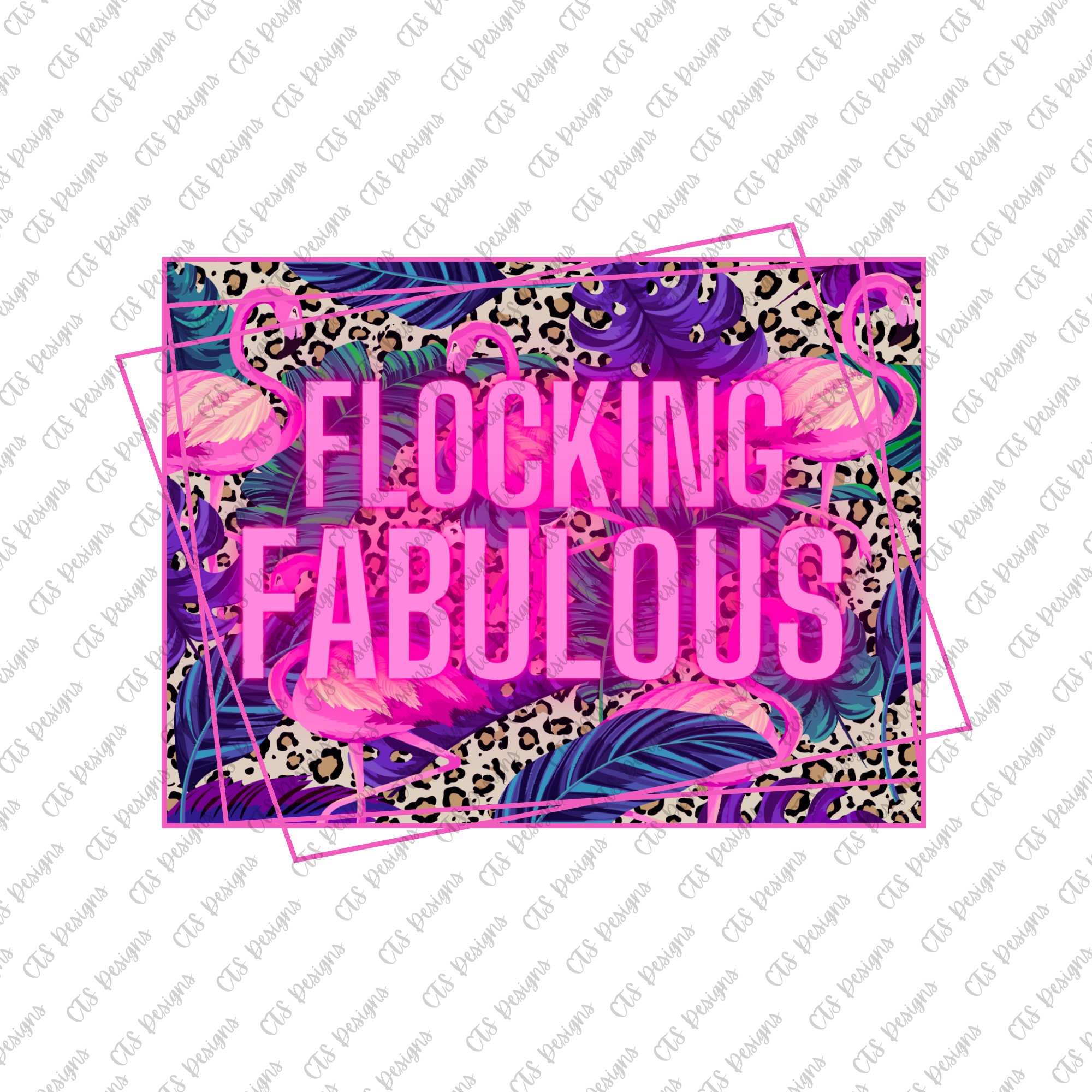 Flocking Fabulous PNG Flamingo Design Leopard Png Summer - Etsy