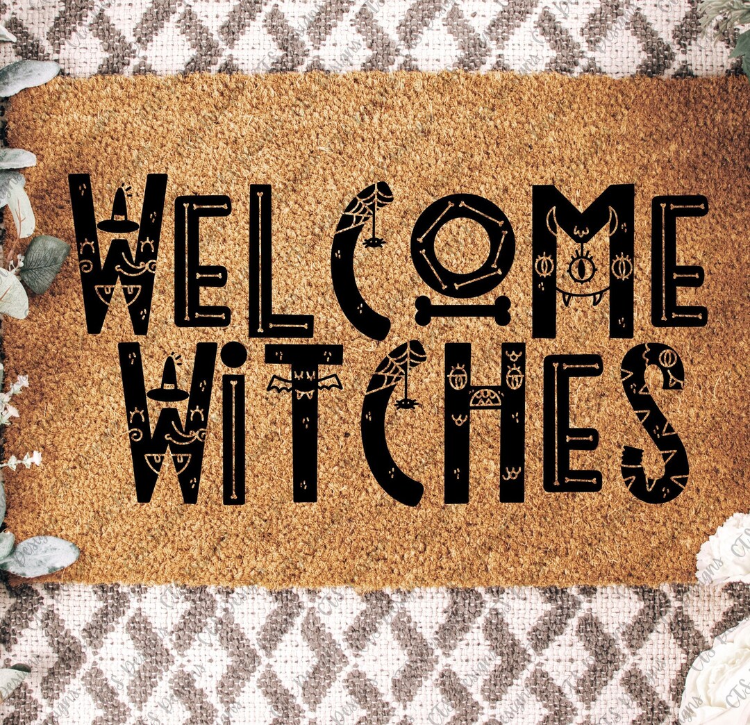 Welcome Witches PNG SVG | Welcome Design | Door Mat Design | Doormat ...