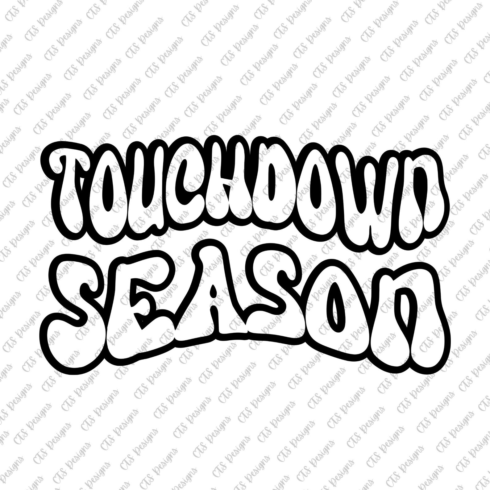 Touchdown Season PNG SVG Touchdown Svg Outline Font Touchdown Season ...