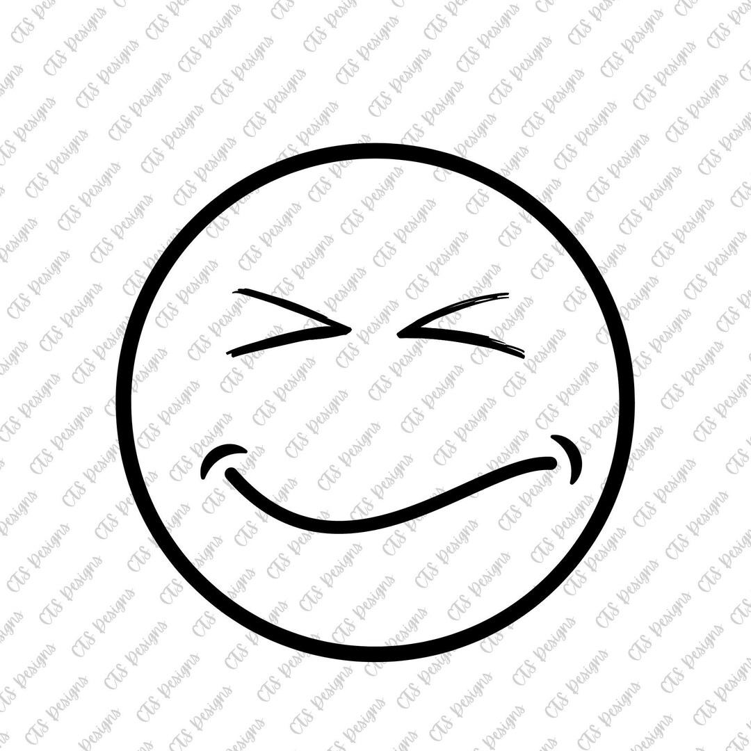 Squint Smiley Face PNG SVG | Squinty Eyes Emoji | Smiley Emoji | Star ...