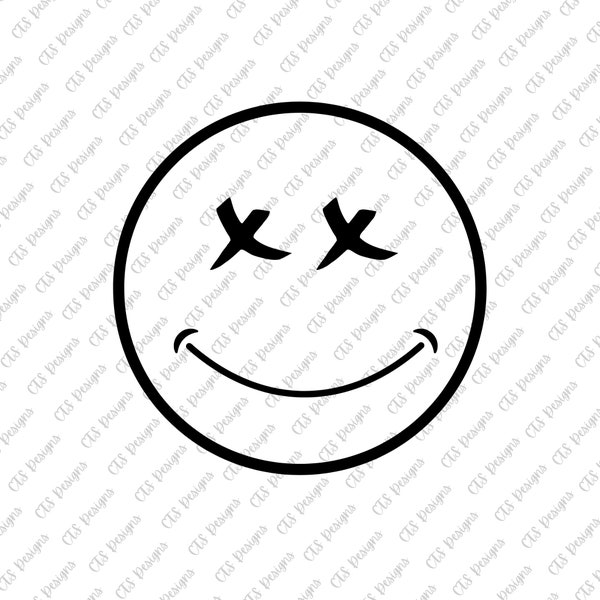 Smiley Face X Eyes - Etsy