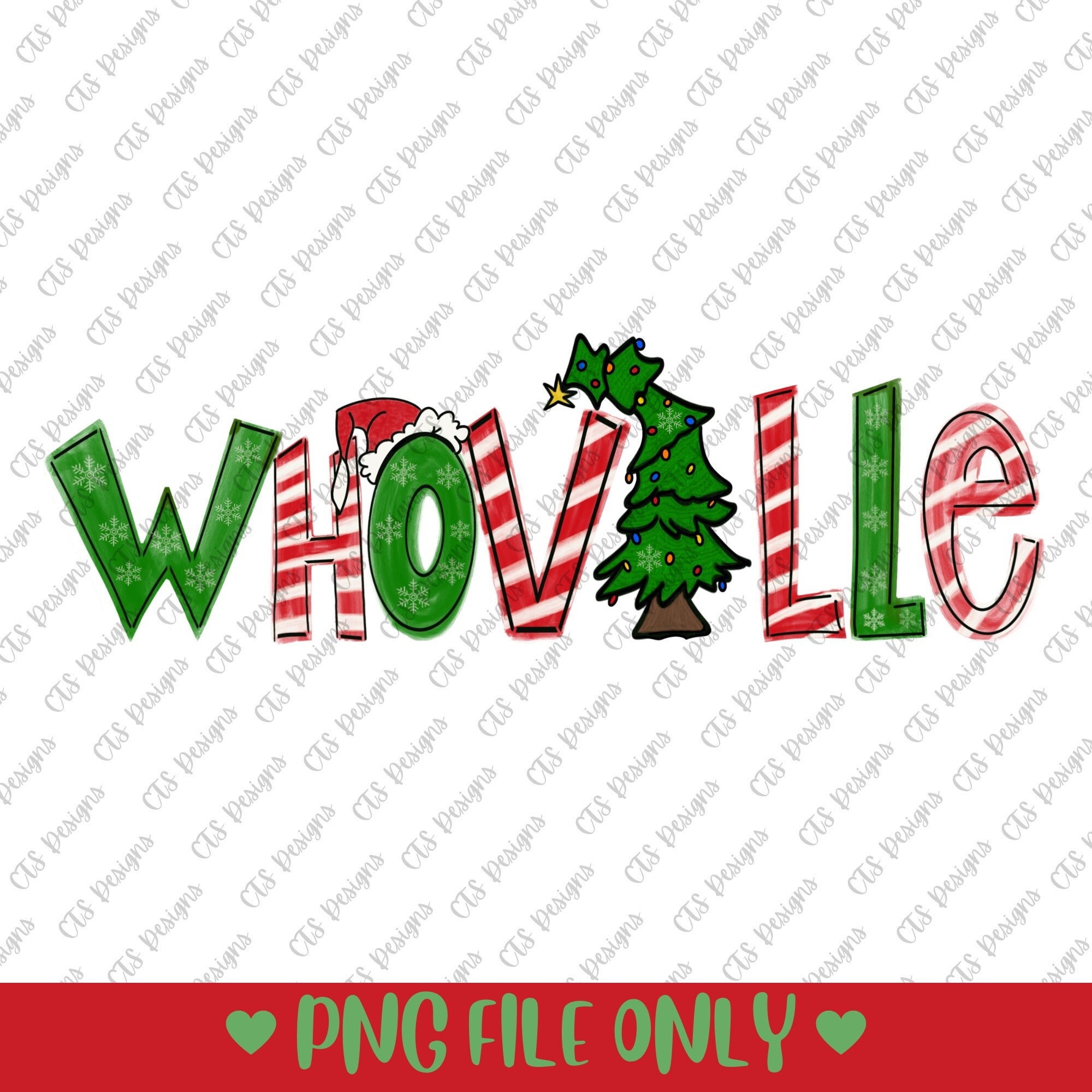 Whoville Hand-drawnpng Whoville Png Christmas Design - Etsy