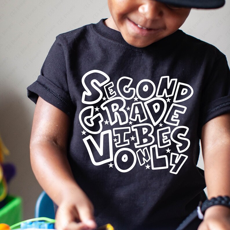 Second Grade Vibes Only PNG SVG Second Grade Back to School Back to ...