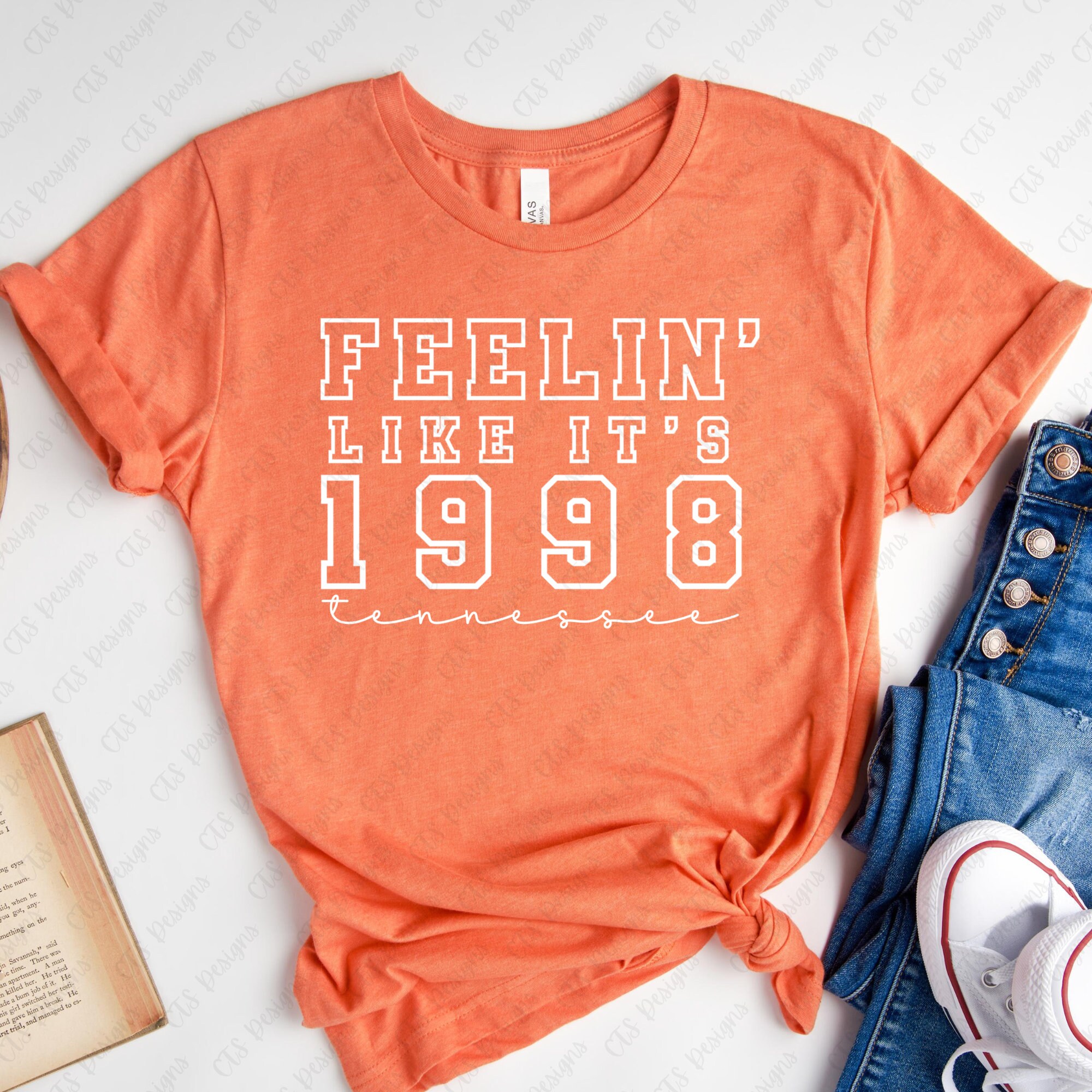 Feelin' Like It's 1998 Tennessee PNG SVG TN Cute Tn Design Home Sweet ...