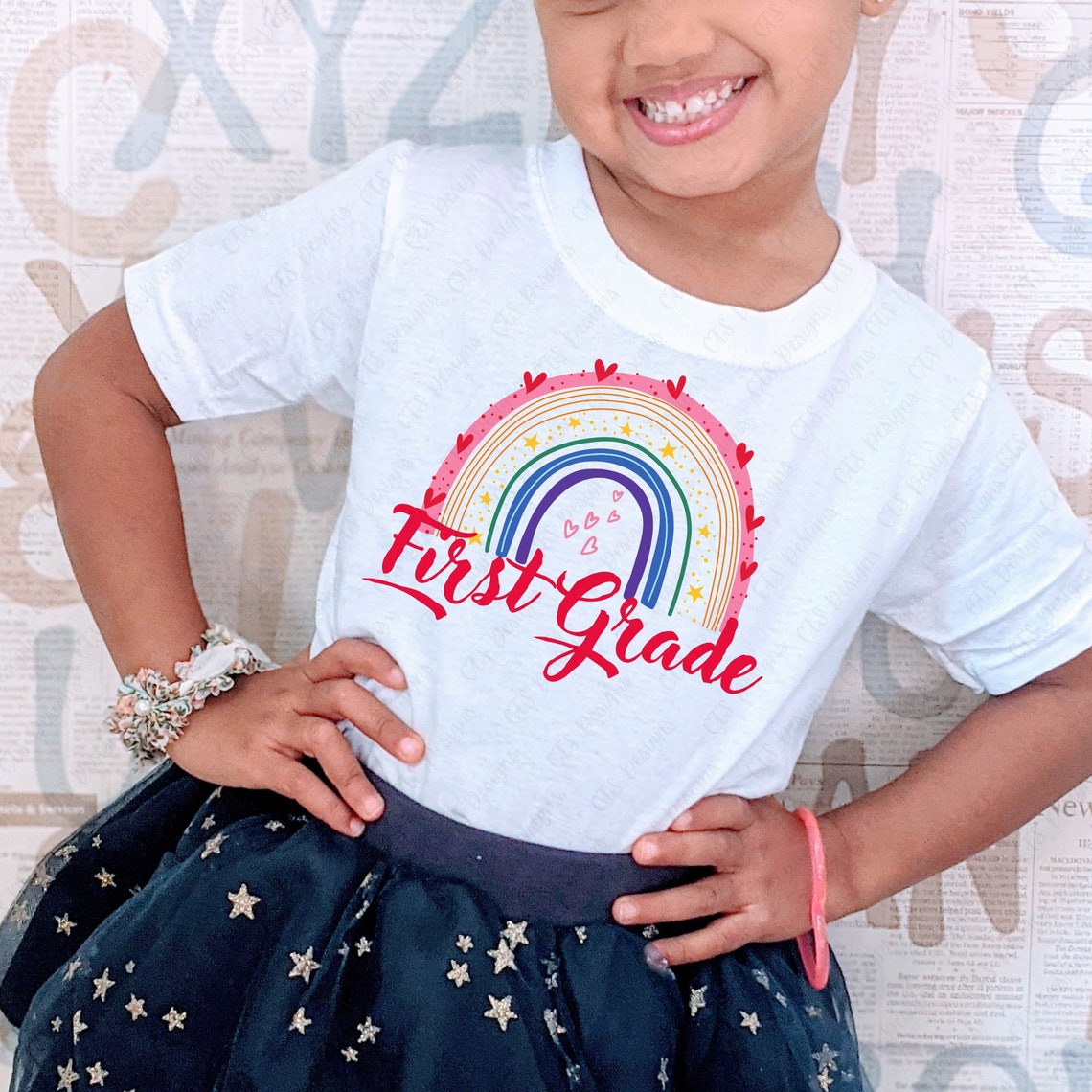 First Grade Rainbow PNG First Grade Back to School Back to School Shirt ...