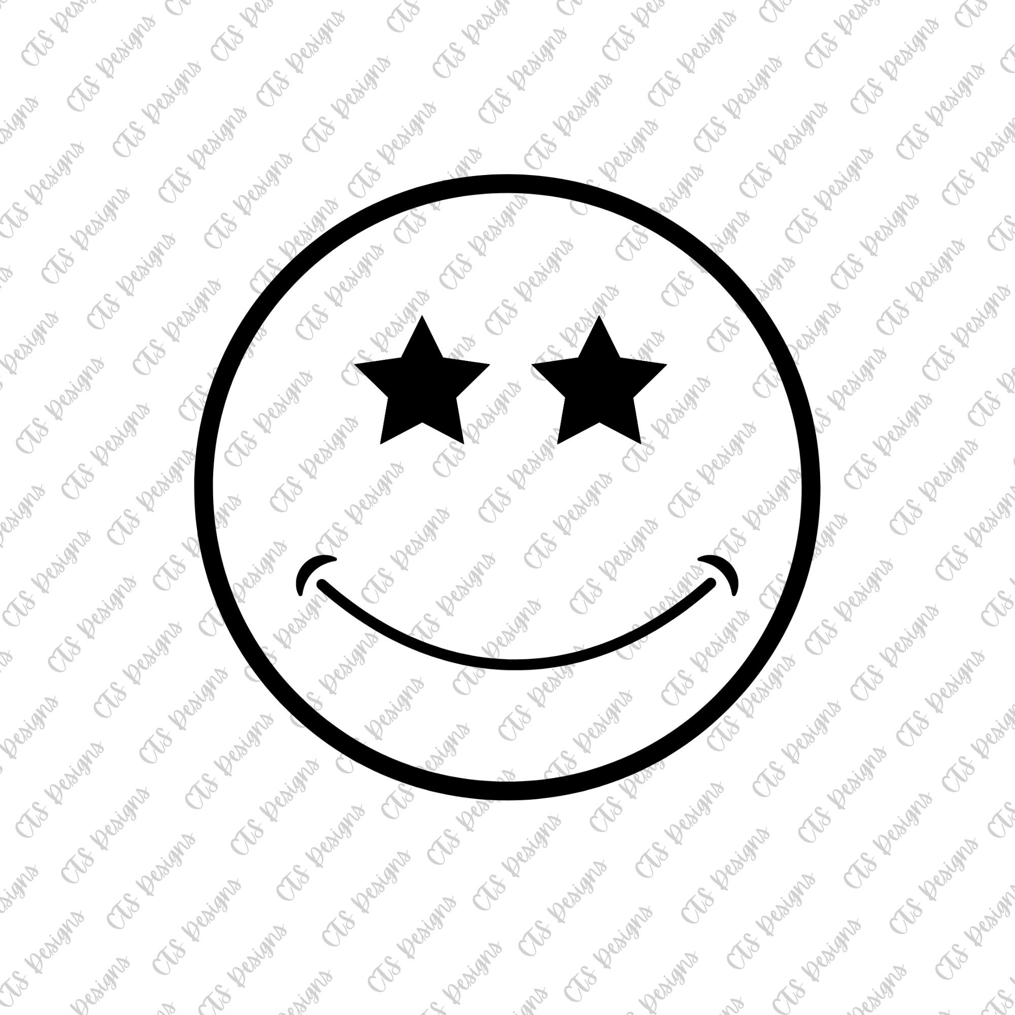 Star Smiley Face PNG SVG Star Smiley Face Star Eye Emoji - Etsy Australia
