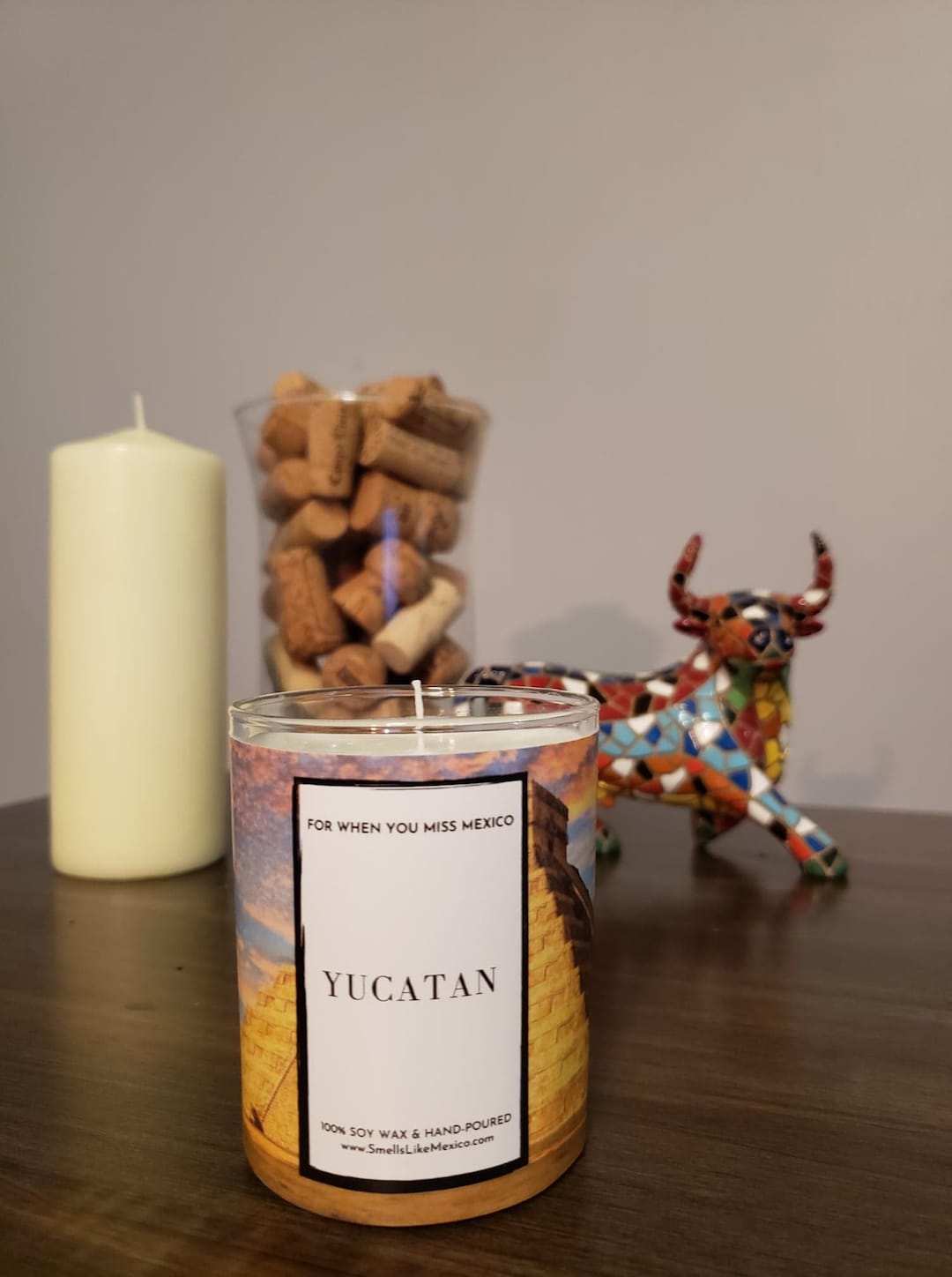 Handmade Mexican Candle YUCATAN - "for When You Miss Mexico", Soy Wax ...