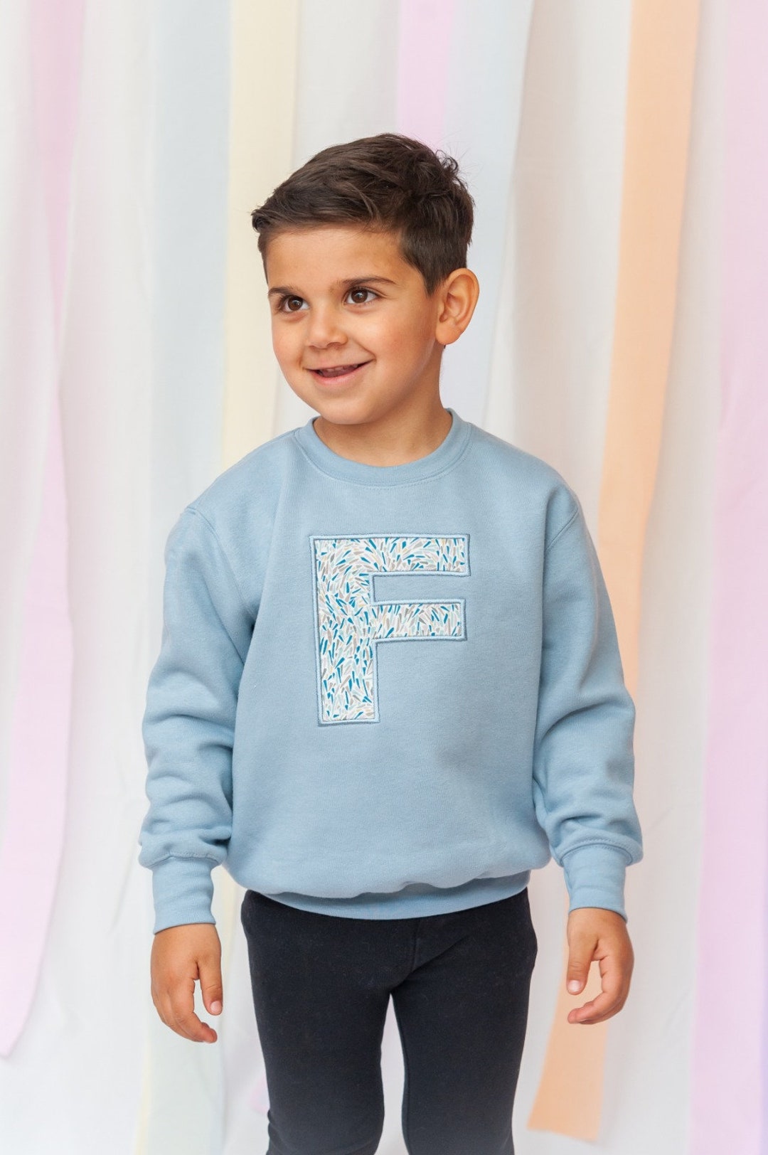 Children’s Personalised Initial Sweatshirt | Letter Jumper | Design ...
