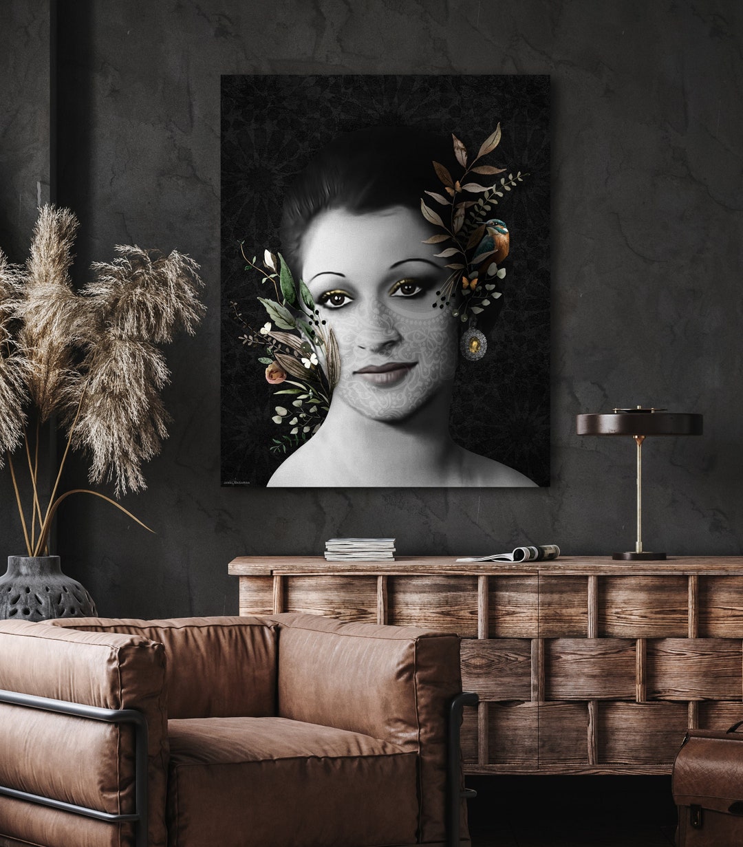 Warda وردة الجزائرية - Arabic Wall Art, Arabic Printing on Canvas ...