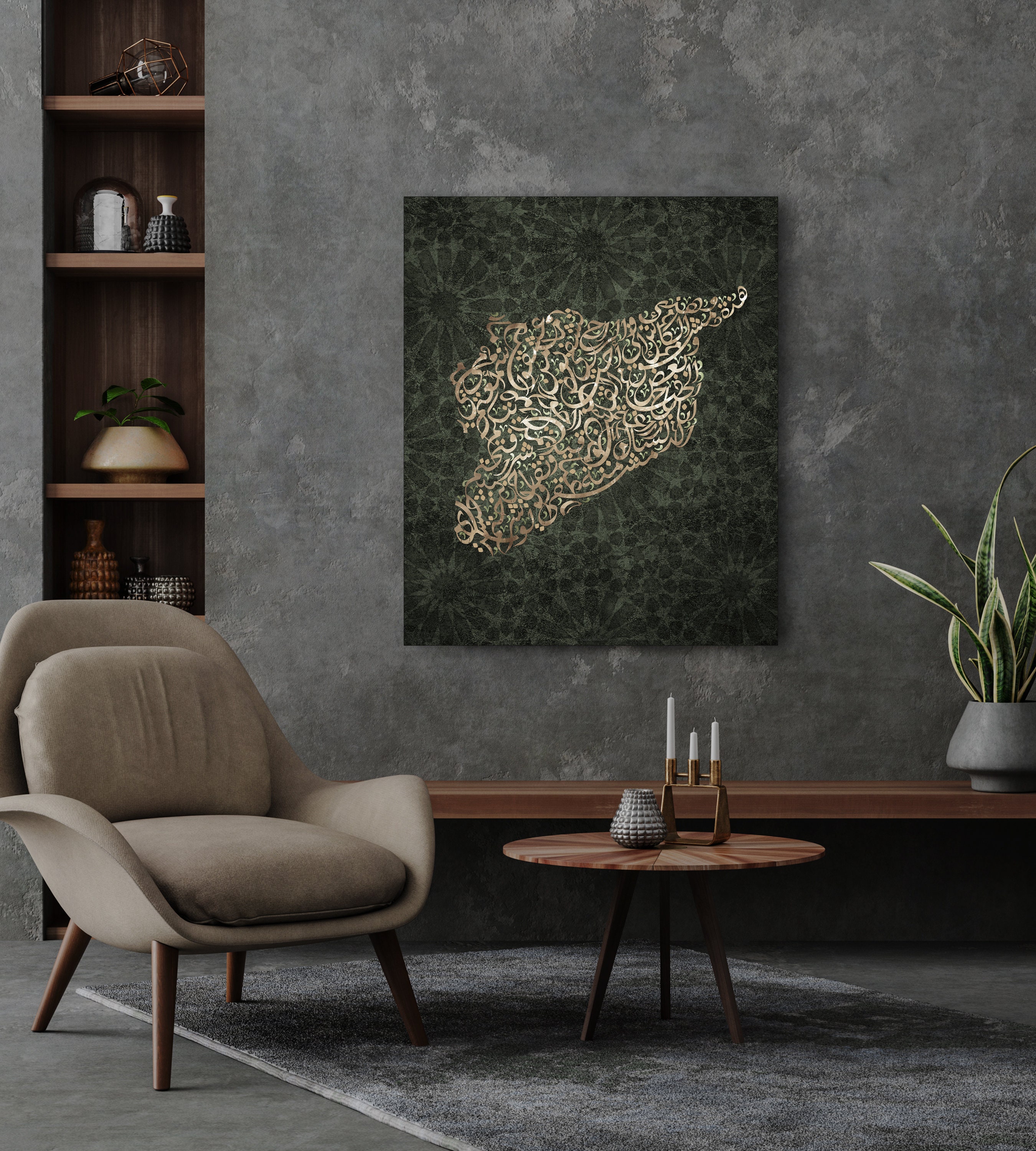Syria Map خريطة سوريا | Syria Art Printing on Canvas, Large Canvas ...