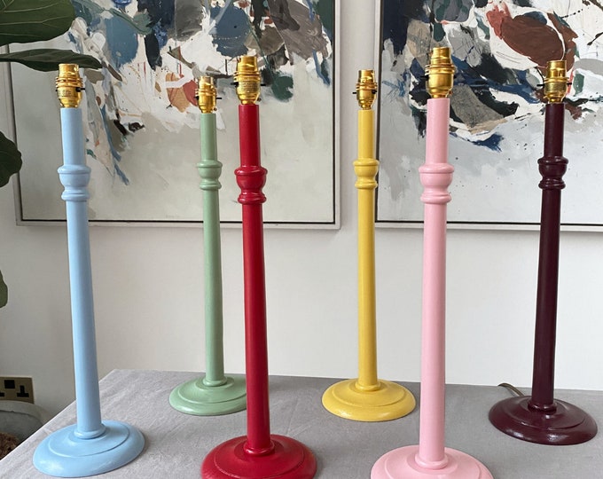 Wooden Lamp Base | Bobbin Lamp | Table Lamp Base | Lamp Stand - Hand ...