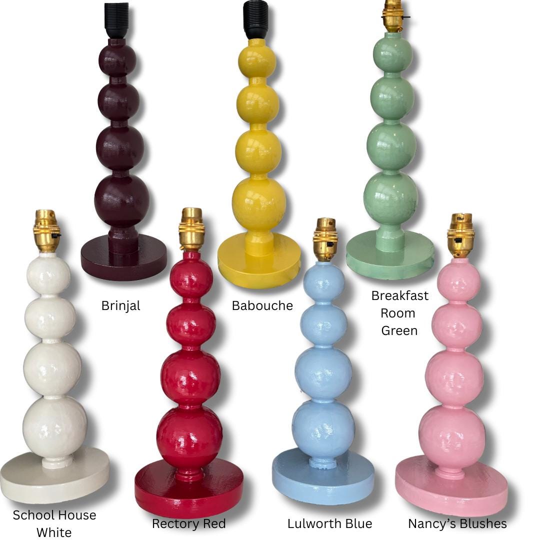 Bobbin Lamp Base | Wooden Table Lamp Base | Lamp Stand - Farrow and ...