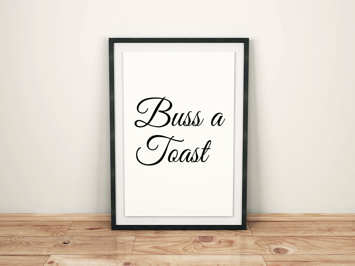 Printable Typography Koffee "toast" Lyrics Home Decor Sign 8x10 Inch ...