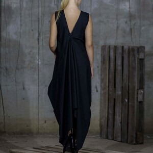 High Low Black Fringe Dress Adjustable Length Dress With - Etsy