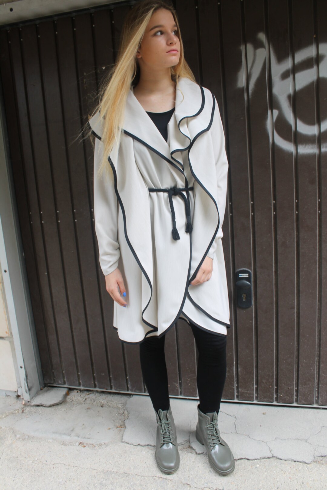 Snow White Coat White Wool Coat Woollen Coat Wavy Coat - Etsy