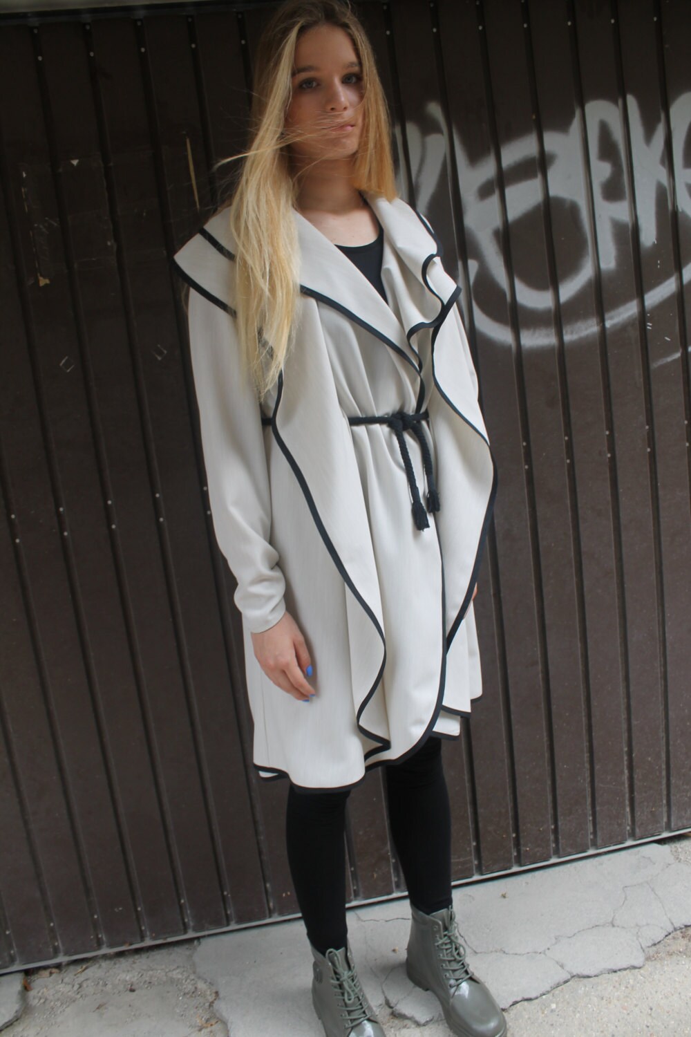 Snow White Coat White Wool Coat Woollen Coat Wavy Coat - Etsy
