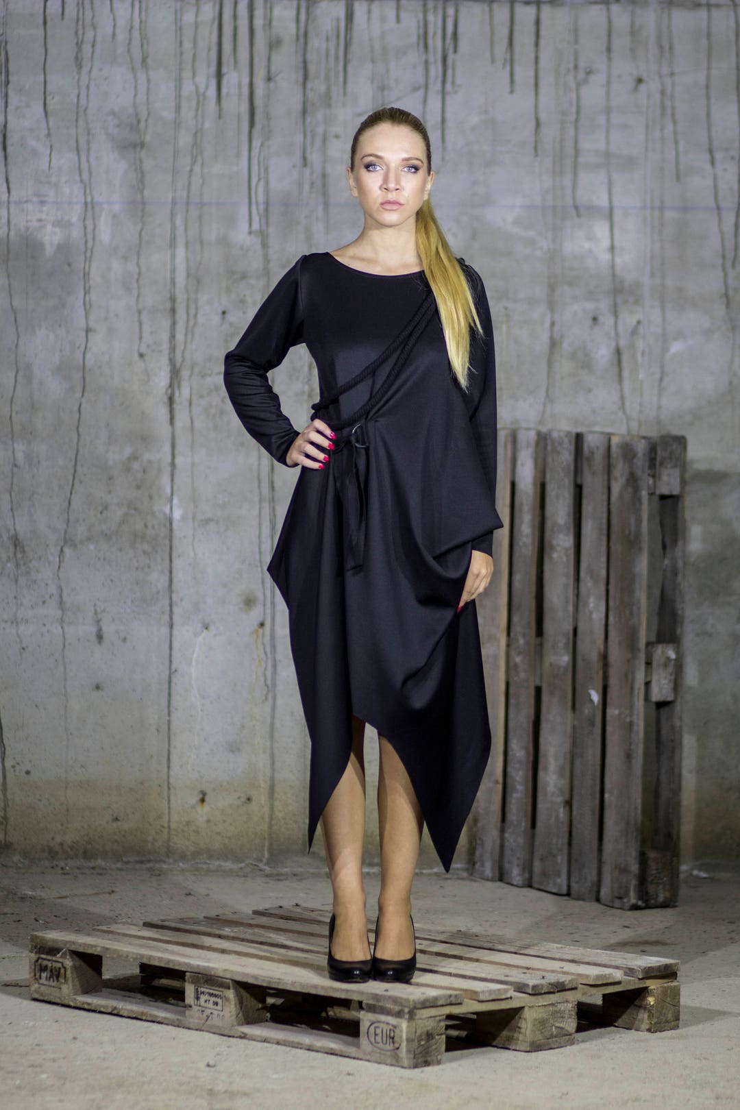 All Tied up Dress Rope Maxi Dress Long Asymmetrical Dress - Etsy