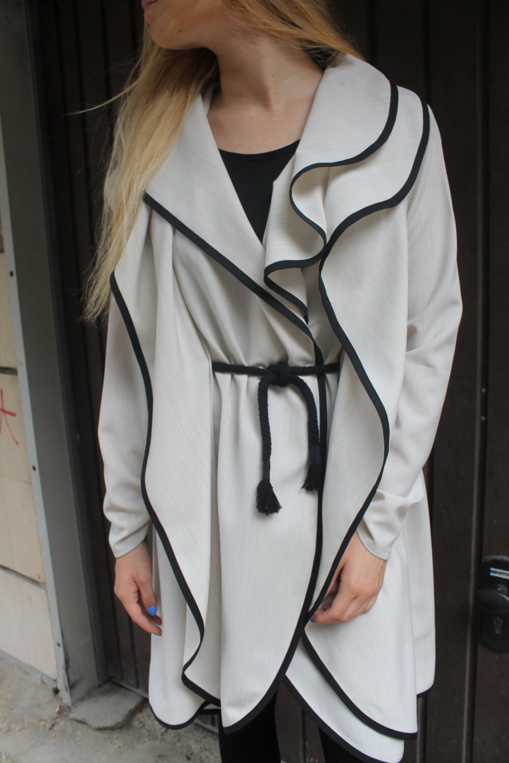 Snow White Coat White Wool Coat Woollen Coat Wavy Coat - Etsy