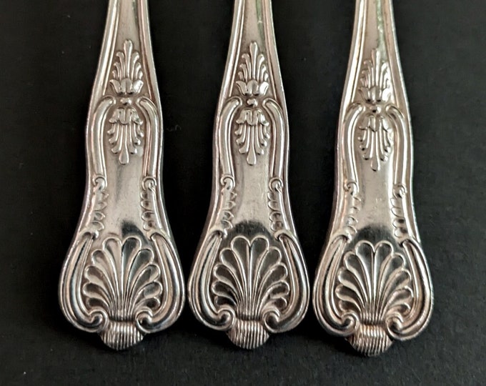 KINGS Pattern Silver Plate Flatware, Vintage Wallace Shell Silverware ...