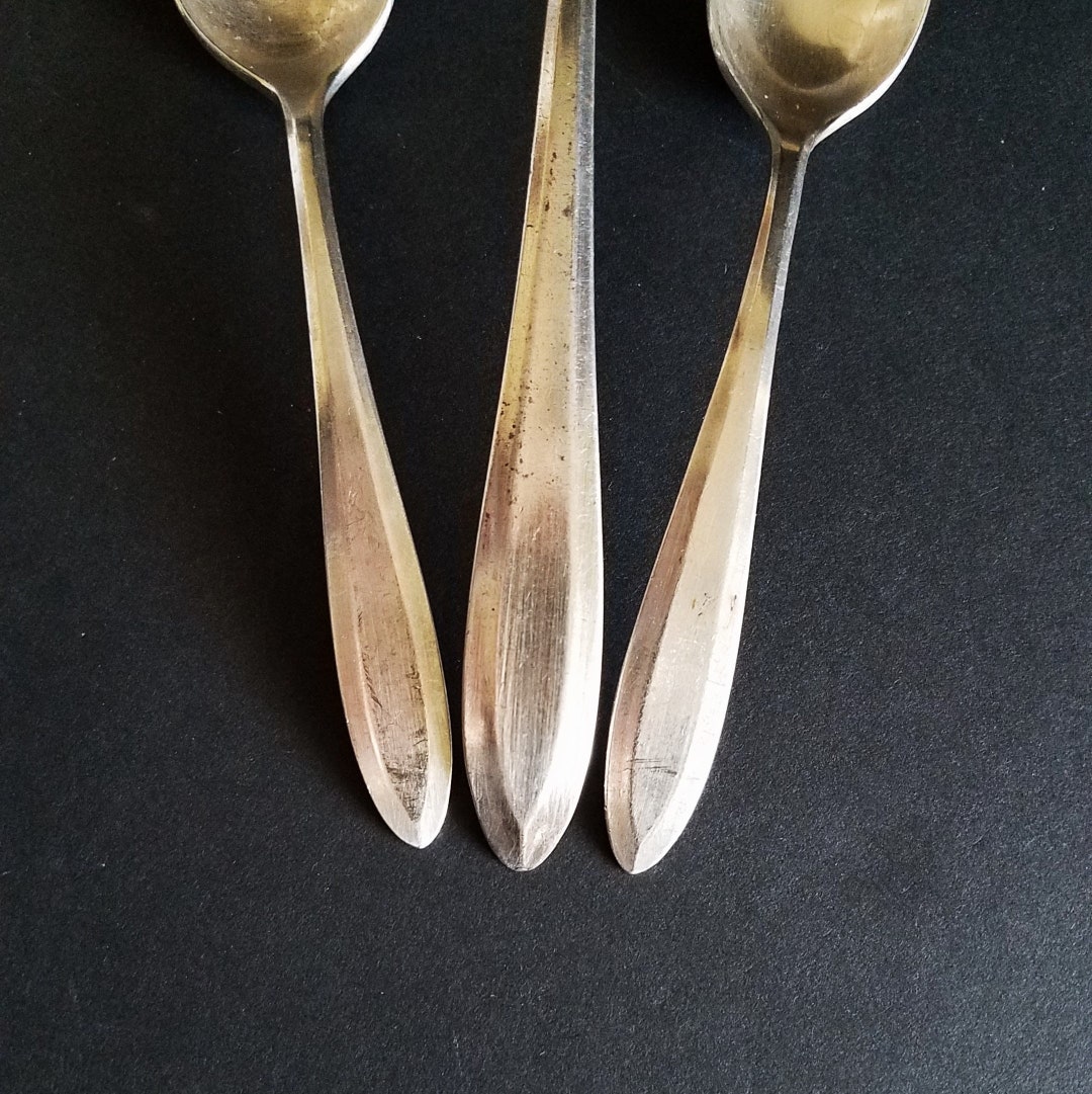 1914 PATRICIAN Spoons 3pc Set: Serving Spoon + Two Teaspoons, Vintage ...