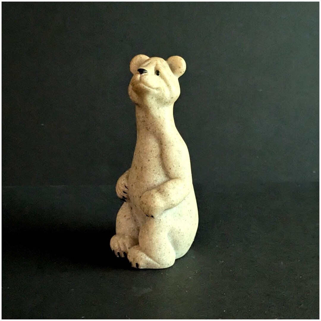 Vintage 2000 Bear Figurine, Quarry Critters Billy the Polar Bear ...