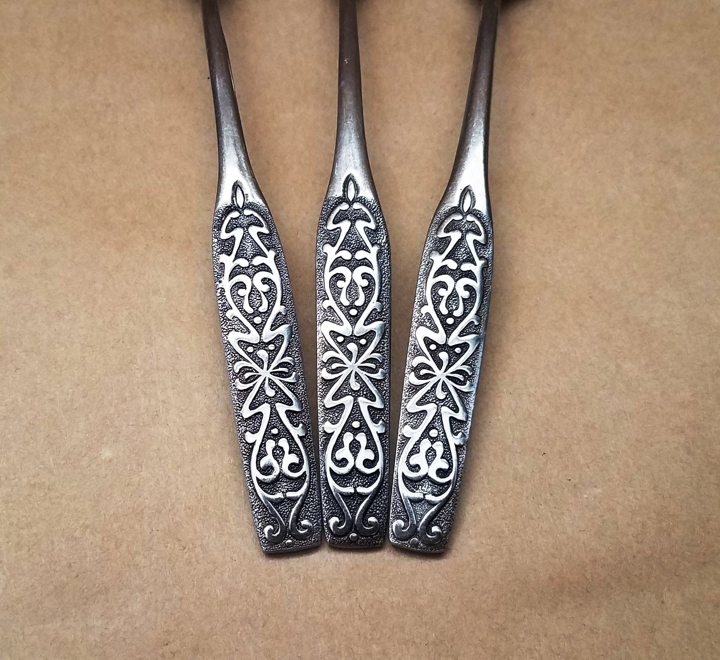 National VALINDA Stainless Flatware, Gorgeous Silver With Black Accent ...