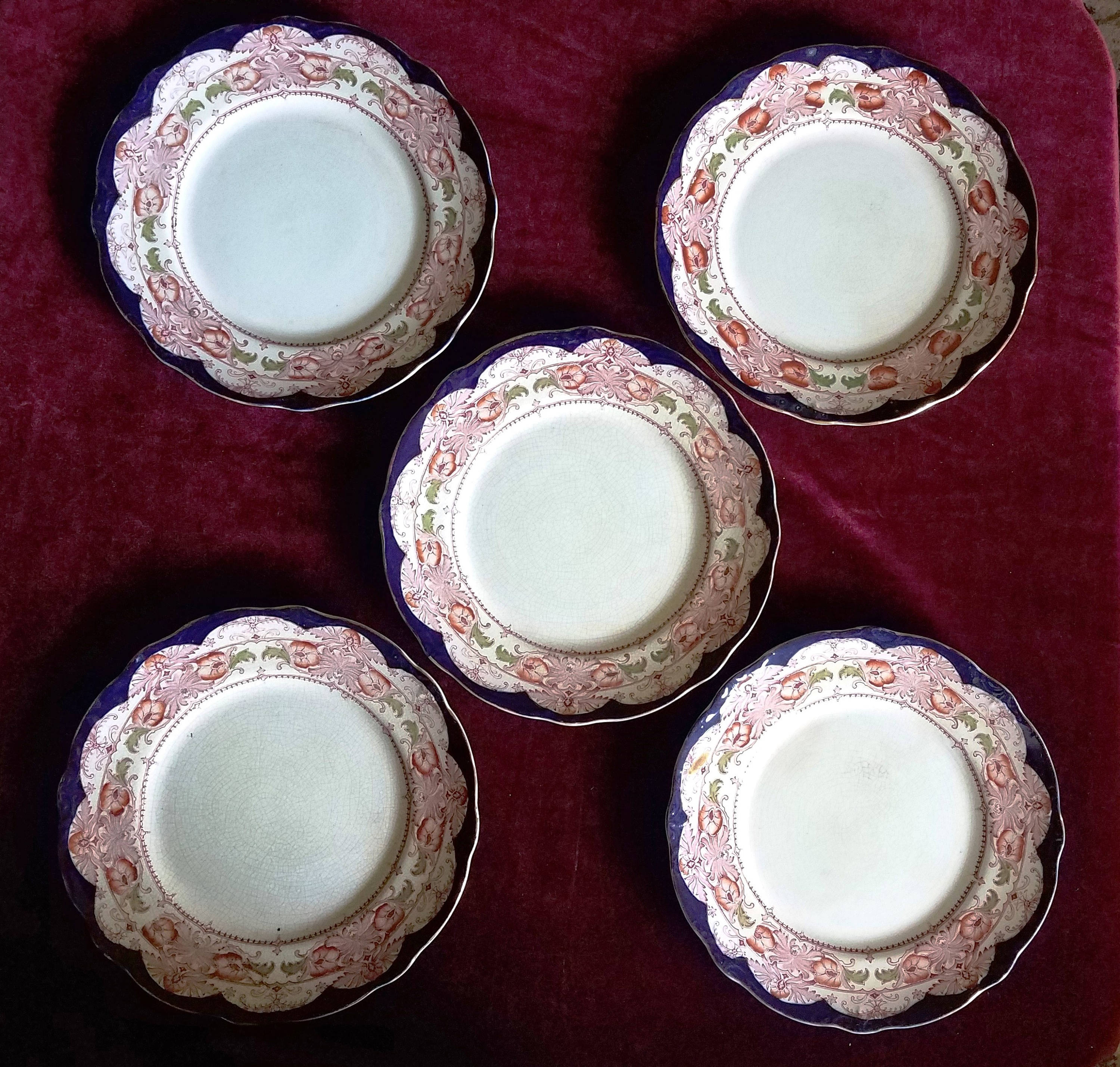 Antique Soho Pottery montrose Dishes Cobridge England Red - Etsy